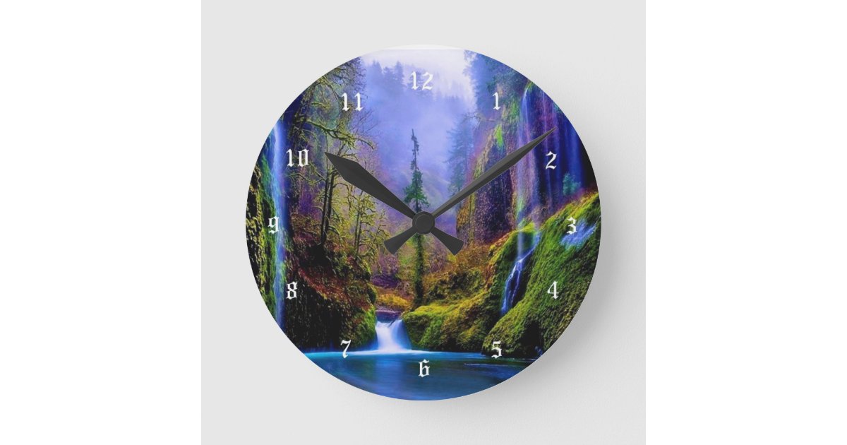 Waterfall clock | Zazzle