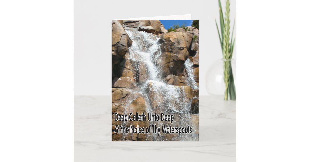 Waterfall Scripture Christian Thinking of You Card | Zazzle