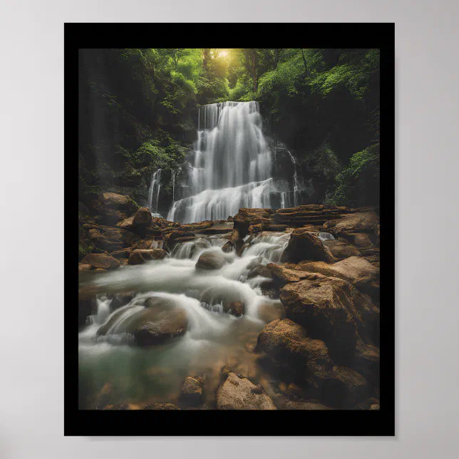 Waterfall Style Life_ Pastel Falls And Nature Call Poster | Zazzle