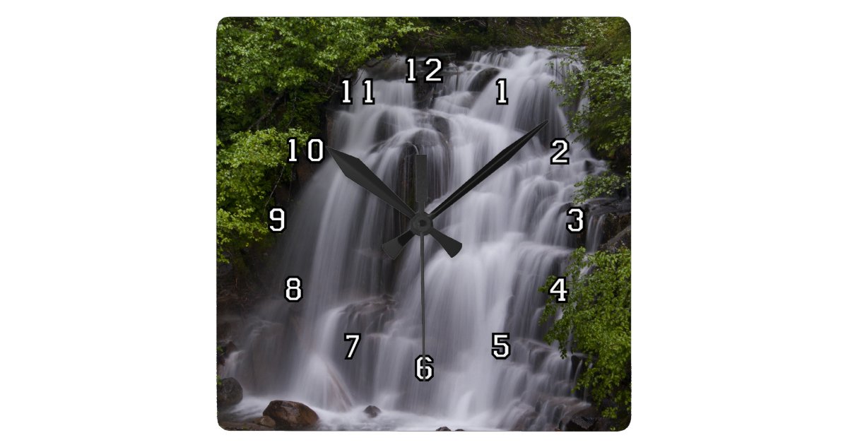 Waterfall wall clock | Zazzle.com