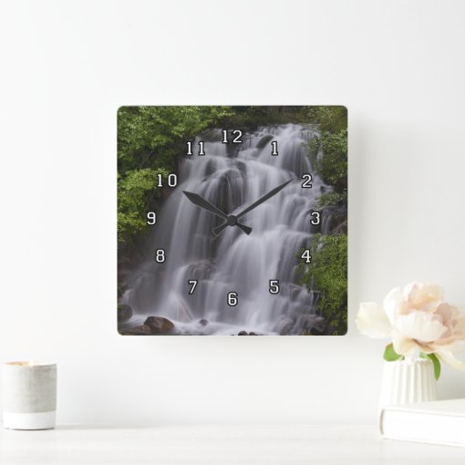 Waterfall wall clock | Zazzle