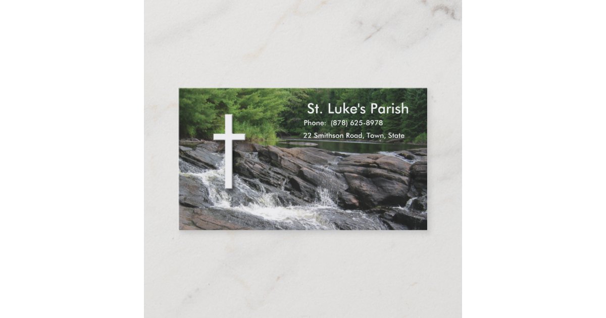 Waterfalls Christian Business Card | Zazzle