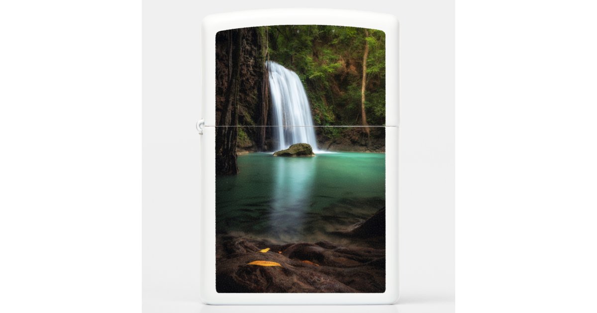 Waterfalls | Erawan Waterfall, Thailand Zippo Lighter | Zazzle