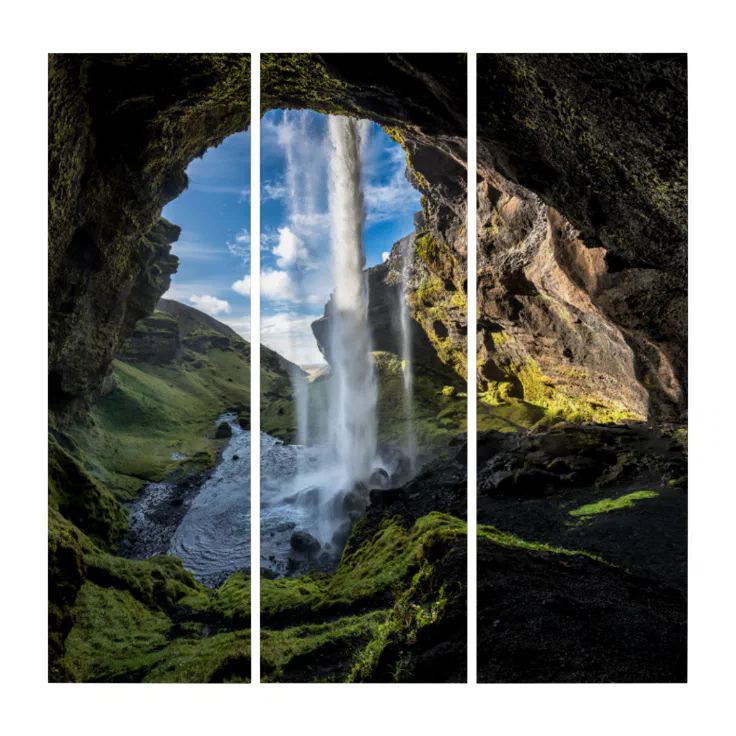 Waterfalls | Icelandic Waterfall Triptych | Zazzle