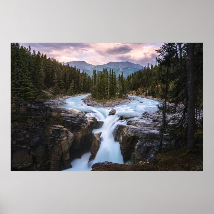Waterfalls | Jasper National Park, Canada Poster | Zazzle