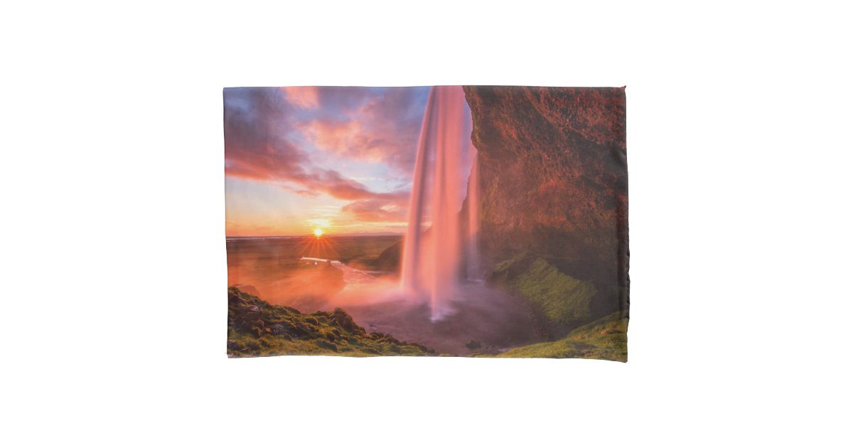 Waterfalls | Seljalandsfoss Waterfall Pillow Case | Zazzle