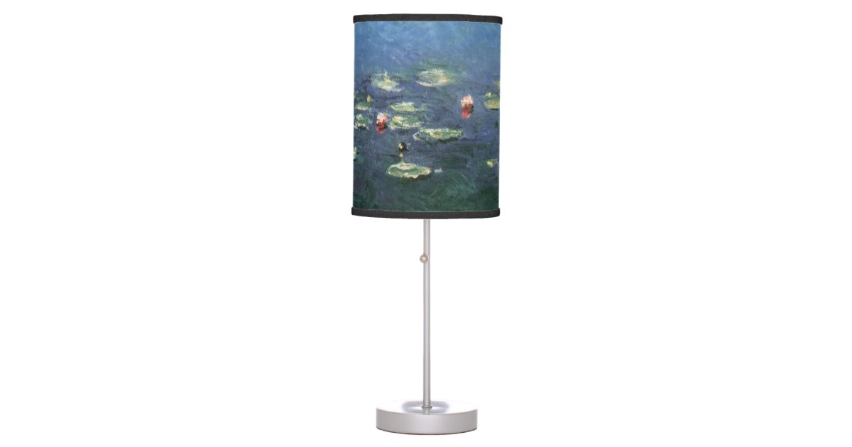 Waterlilies by Claude Monet, Vintage Flowers Table Lamp | Zazzle