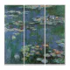 Waterlilies by Claude Monet, Vintage Impressionism Triptych | Zazzle