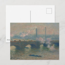 Waterloo Bridge, Gray Day, 1903 (oil on canvas) Postcard | Zazzle