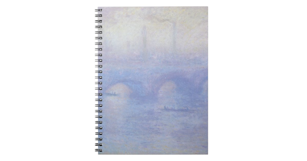 Waterloo Bridge, Mist Effect by Claude Monet Notebook | Zazzle