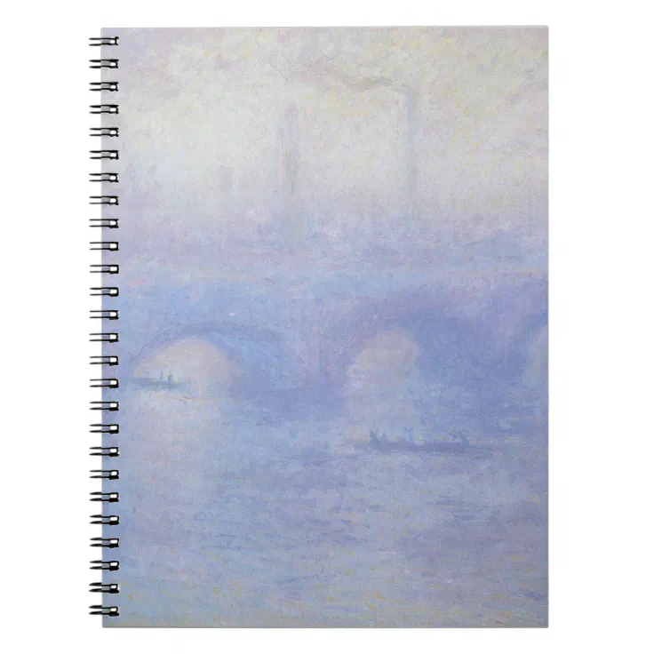 Waterloo Bridge, Mist Effect by Claude Monet Notebook | Zazzle