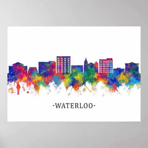 Waterloo Iowa Skyline Poster | Zazzle
