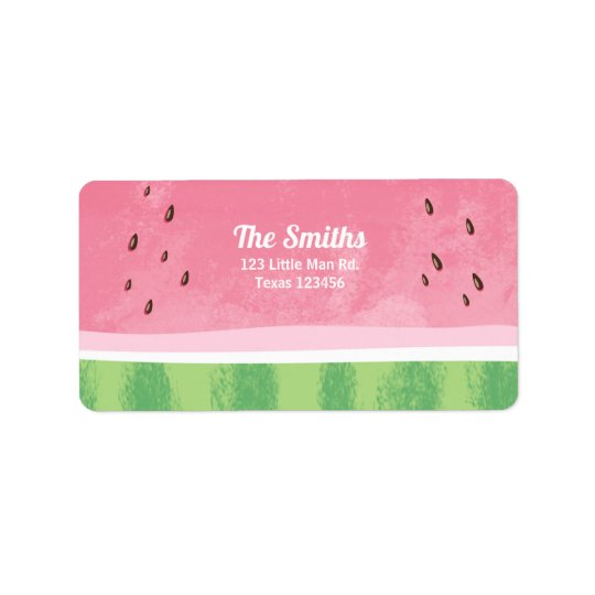 Watermelon Address Label Melon Party Fruit Summer | Zazzle.com