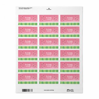 Watermelon Address Label Melon Party Fruit Summer | Zazzle