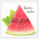 Watermelon and mint square sticker | Zazzle