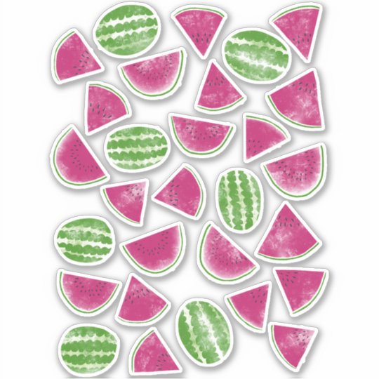 Watermelon Art Sticker | Zazzle.com