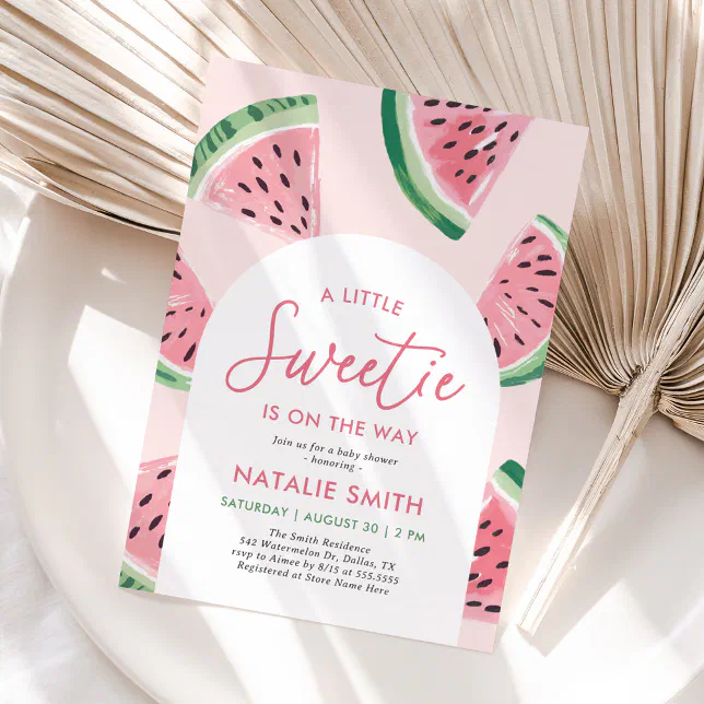 Watermelon Baby Shower Invitation | Zazzle