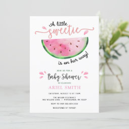 Watermelon Baby Shower Invitation | Zazzle
