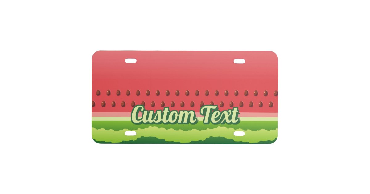 Watermelon Background License Plate | Zazzle