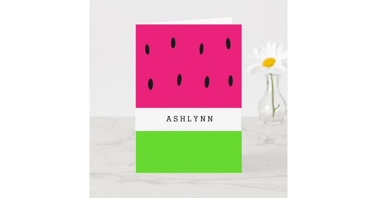 Watermelon Birthday Card | Zazzle