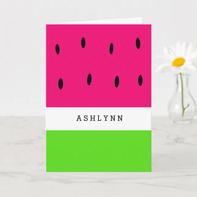Watermelon Birthday Card | Zazzle