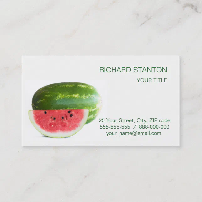 Watermelon Business Card | Zazzle