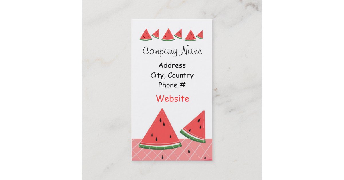 Watermelon Business Cards | Zazzle