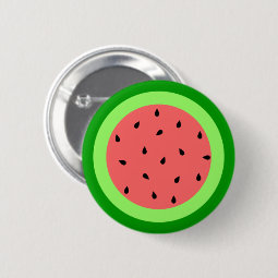 Watermelon Button | Zazzle
