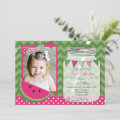 Watermelon Chevron Pendants Party Birthday Invitation | Zazzle
