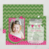 Watermelon Chevron Pendants Party Birthday Invitation | Zazzle