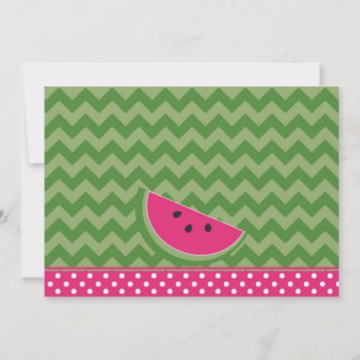 Watermelon Chevron Pendants Party Birthday Invitation | Zazzle