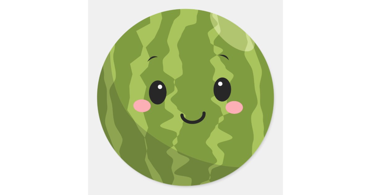 Watermelon Classic Round Sticker | Zazzle