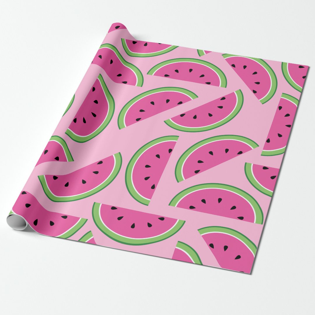 Watermelon Cute 1st Birthday Wrapping Paper | Zazzle