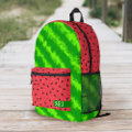 Watermelon Cute Summer Melon Fruit Custom Monogram Printed Backpack ...