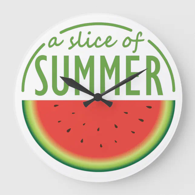Watermelon design Acrylic Wall Clock | Zazzle