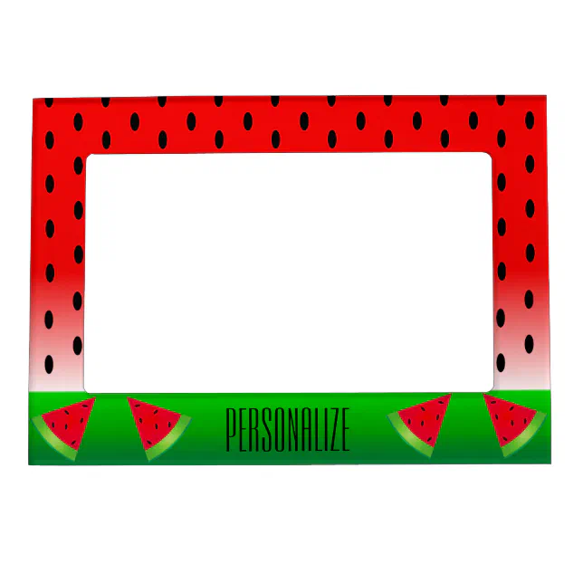 Watermelon Design with DIY Text Magnetic Frame | Zazzle