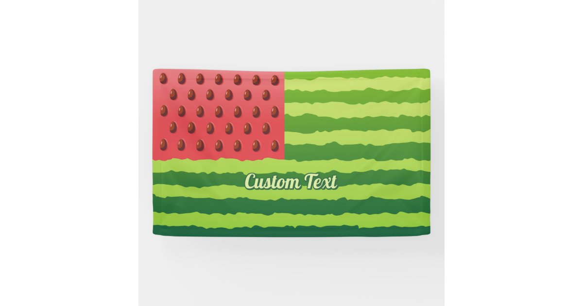 Watermelon Flag Banner | Zazzle