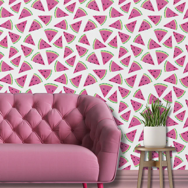 Watermelon fruit pattern wallpaper | Zazzle