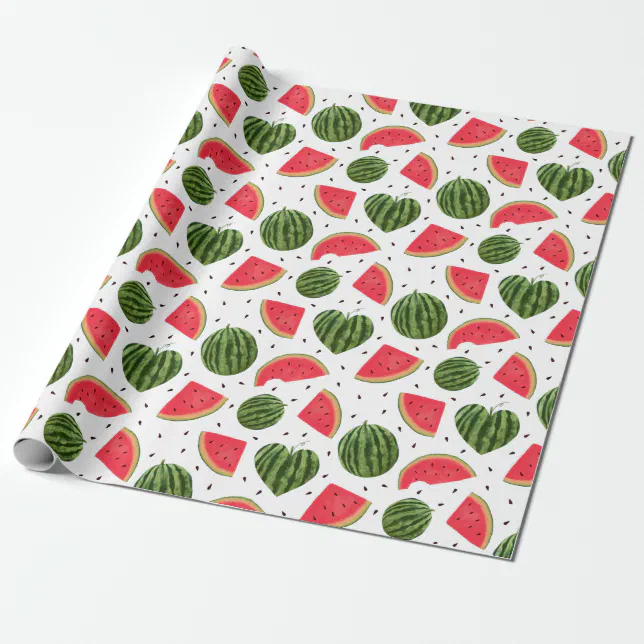 Watermelon Fruit Pattern Wrapping Paper | Zazzle