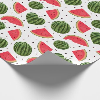 Watermelon Fruit Pattern Wrapping Paper | Zazzle