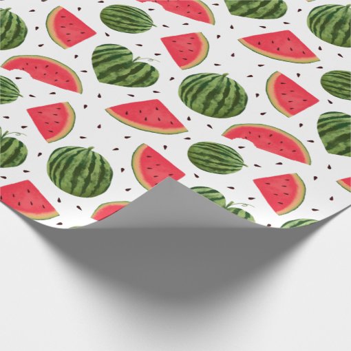 Watermelon Fruit Pattern Wrapping Paper | Zazzle