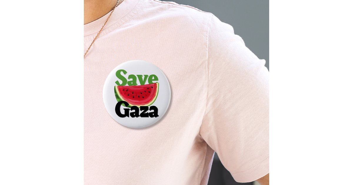Watermelon Gaza Palestine Button | Zazzle