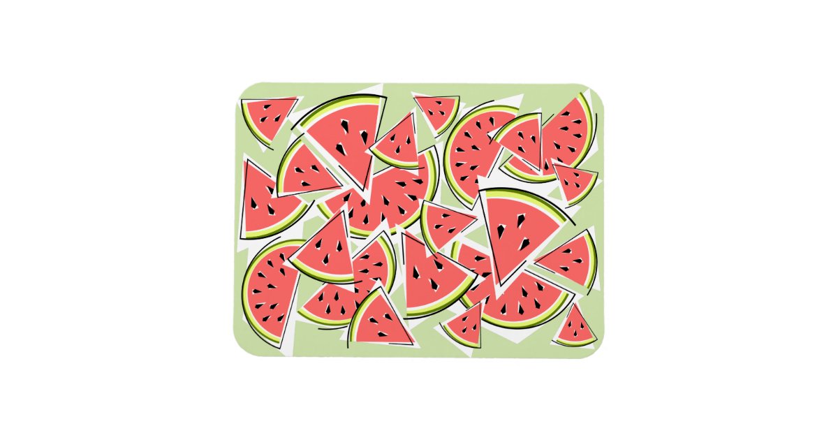 Watermelon Green Magnet | Zazzle