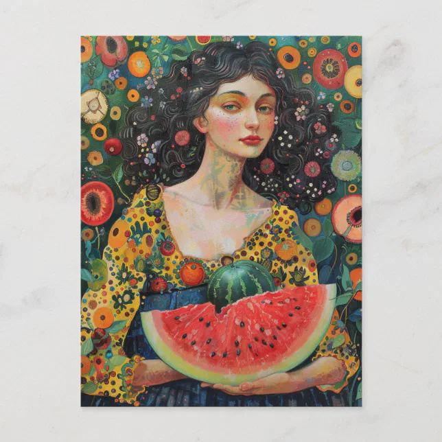 Watermelon Joy Postcard | Zazzle