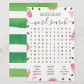 Watermelon One In A Melon Birthday Word search | Zazzle