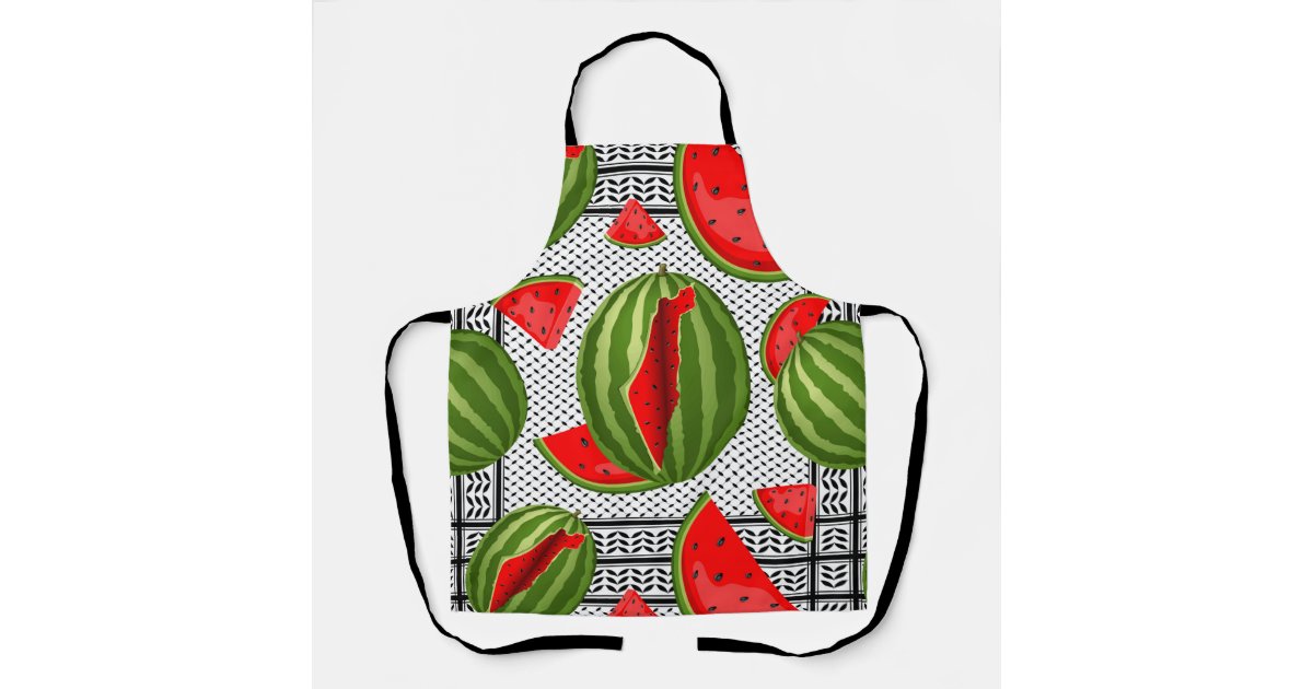 Watermelon Palestine Map Slice Apron | Zazzle