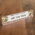 Watermelon Palestine Map Slice Desk Name Plate | Zazzle