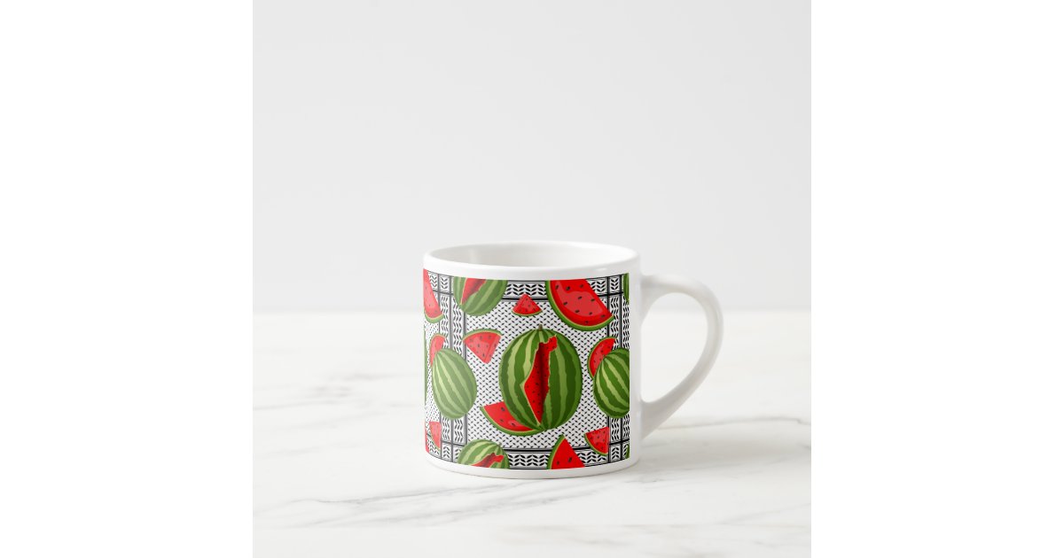 Watermelon Palestine Map Slice Espresso Cup | Zazzle