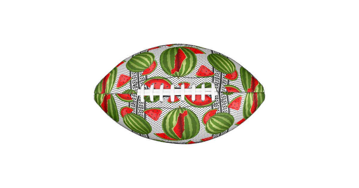 Watermelon Palestine Map Slice Football | Zazzle