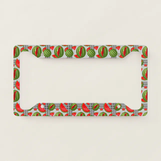 Watermelon Palestine Map Slice License Plate Frame | Zazzle